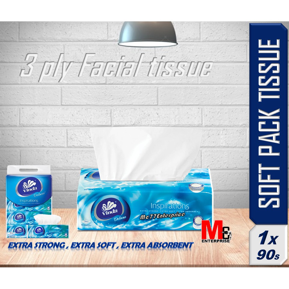 Vinda Deluxe Tissue 90s / facial tissue 90s | Shopee Malaysia