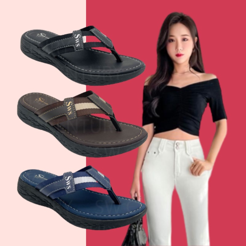 ASWIN Women Fashion Comfy Flip Flop Sandals / Sandal Perempuan / Women ...