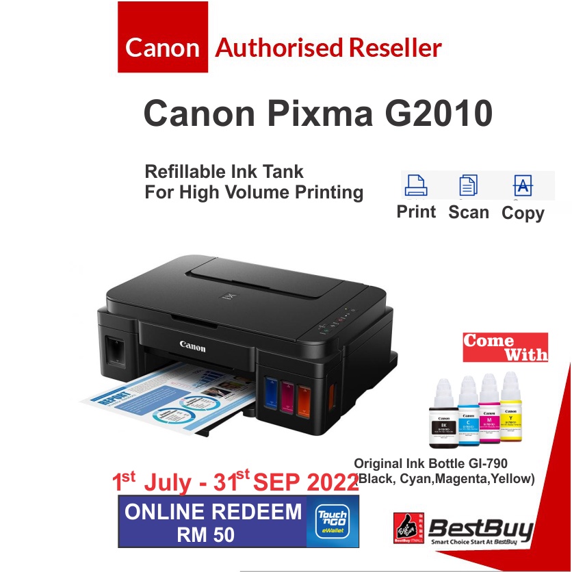 Canon Pixma G2010 Ink Efficient Printer (Print, Scan, Copy) | Shopee ...