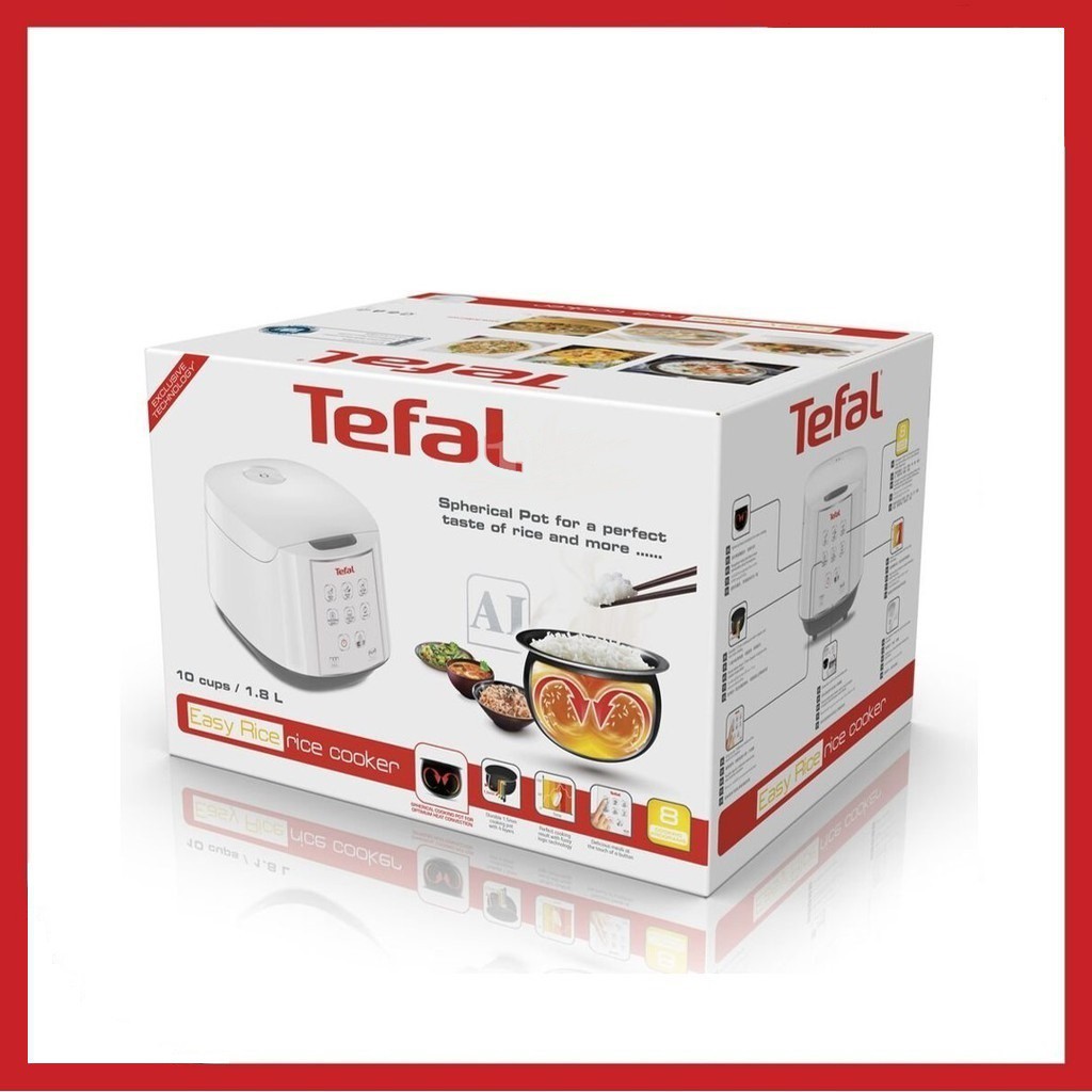 Tefal Easy Rice Fuzzy Logic 1.8L (10 Cups) 750W Rice Cooker RK7321 ...