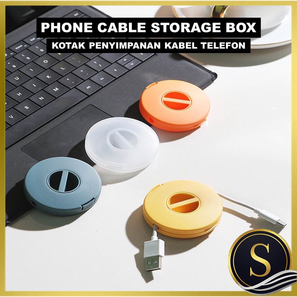Cable Storage Box Earphone Storage Box Charger Wire Mobile Phone Data ...