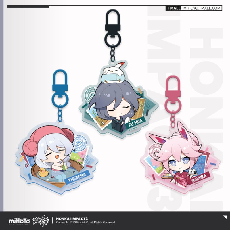 Mihoyo honkai impact 3 keychain yae sakura raiden mei kiana seele ...