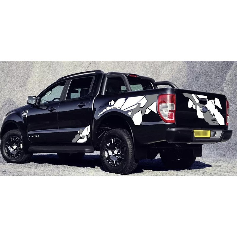 (Ready Stock) S505# Ford Ranger 4x4 Raptor Car Body Graphic Decals ...