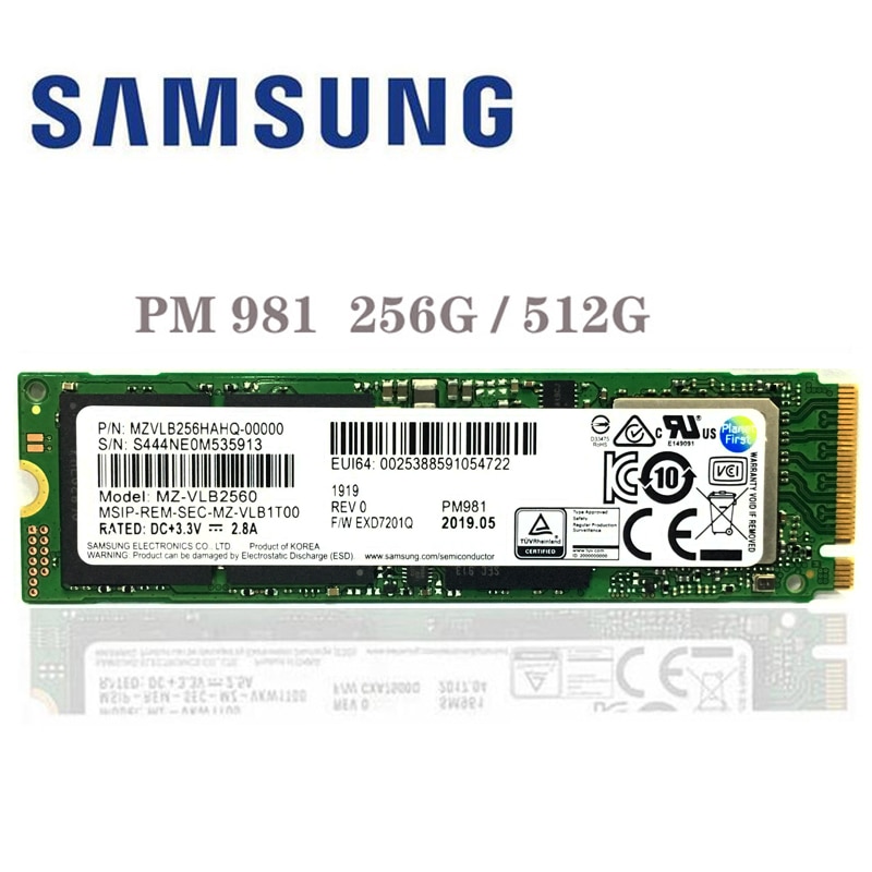 Samsung ssd m.2 pm981 256gb 512gb solid state hard disk m2 ssd nvme ...