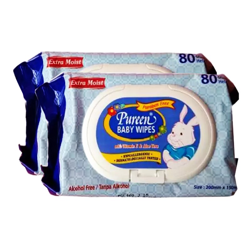 Pureen Baby Wipes / Wet Tissue Twin Pack 80's x 2 (EXP 04/2025 ...
