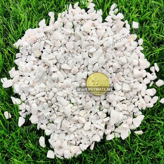 1KG Local White Chipping Pebble River Stone Decor Batu Hiasan Putih ...