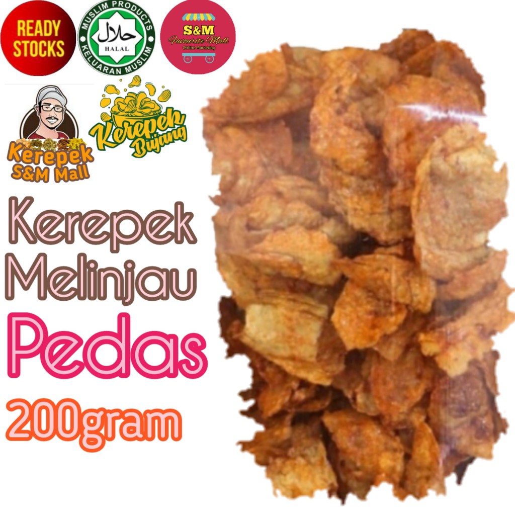 (Ready Stock) Kerepek Melinjau Pedas, Campuran, 200gram Sekali Pandang ...