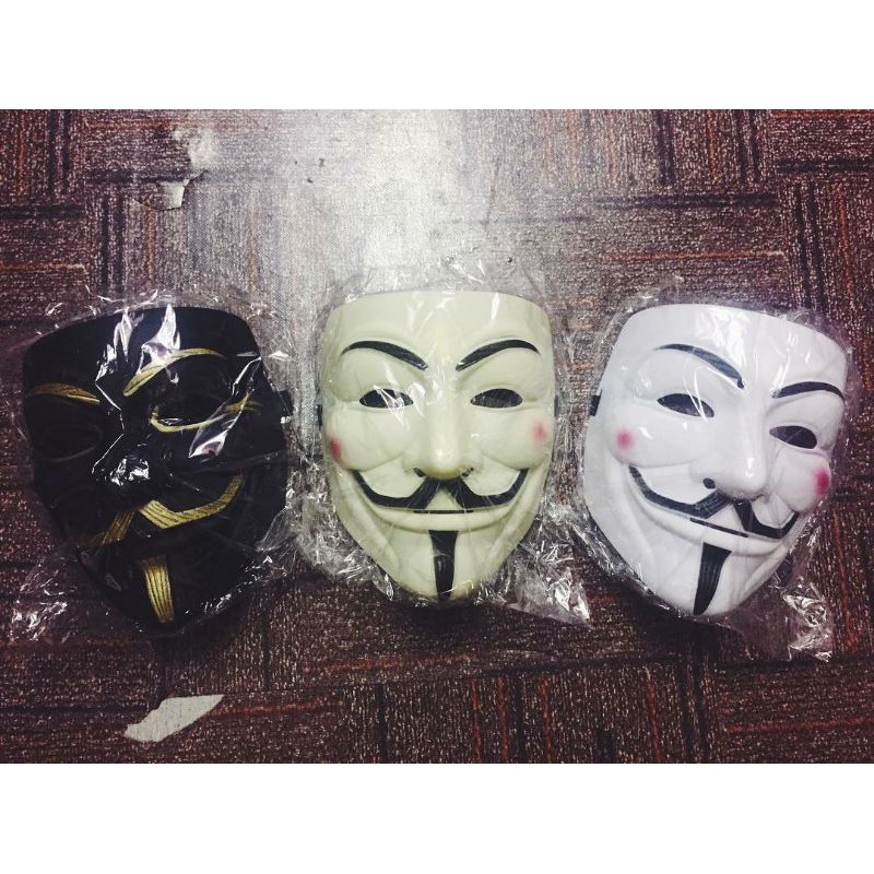 [High Quality] V for Vendetta The Anonymous Mask Topeng Hacker | Shopee ...