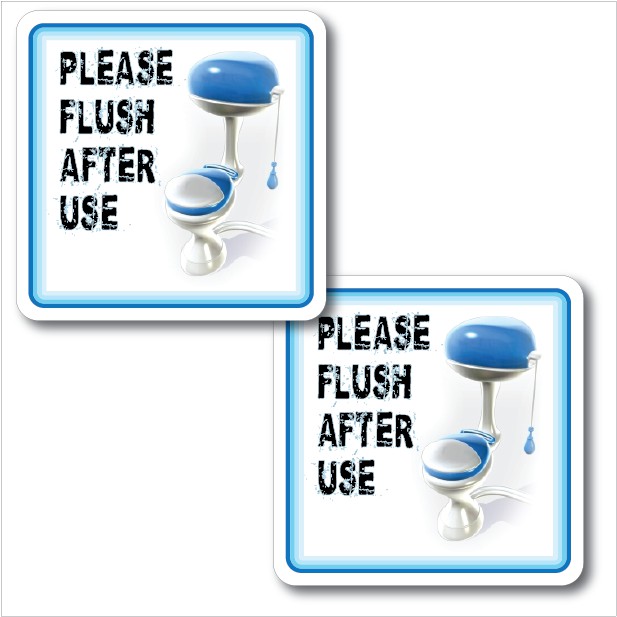 PLEASE FLUSH AFTER USE ACRYLIC SIGN BOARD 2's 110X110MM | Shopee Malaysia
