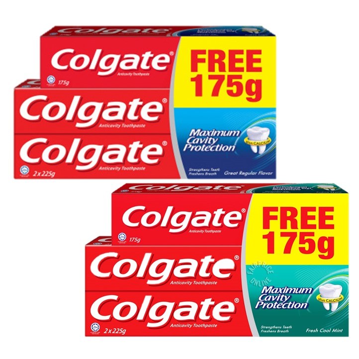 Colgate Maximum Cavity Protection Toothpaste Valuepack 225g x 2 free ...