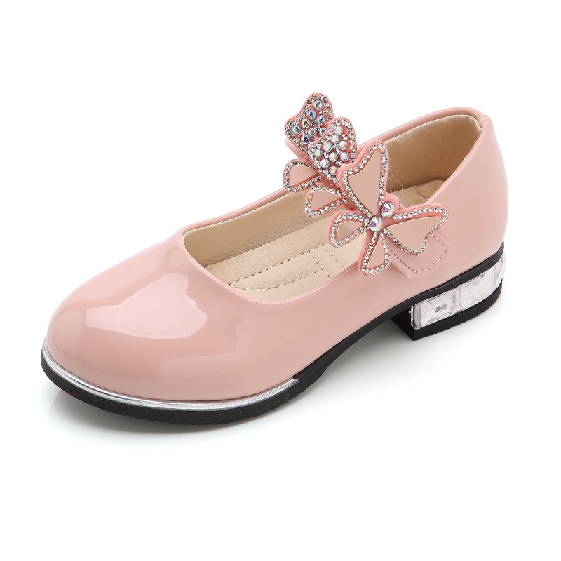 Girls Shoes White Wedding Shoes Bridal Princess Shoes Butterfly Kids ...
