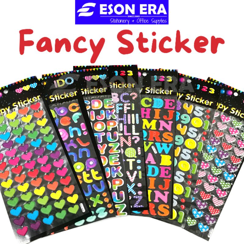 Fancy Sticker ABC / 123 Sticker Comel / Stiker Corak | Shopee Malaysia