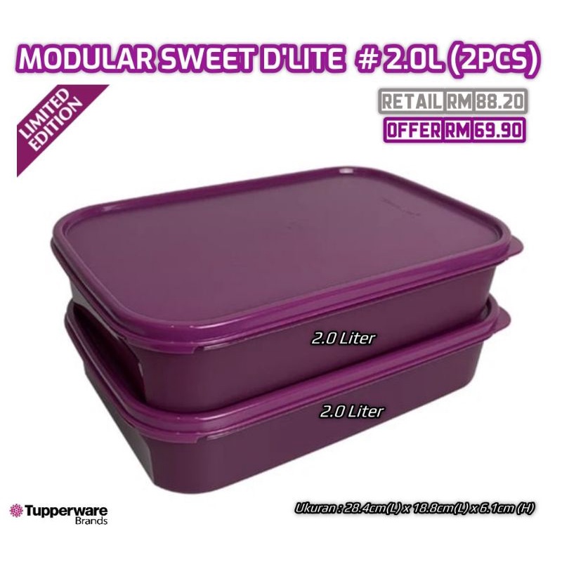 MODULAR MATES RECTANGULAR (2) 2L | Shopee Malaysia