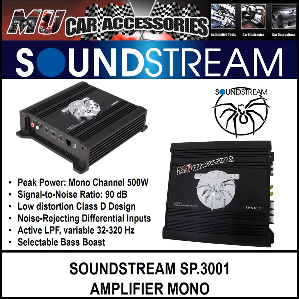 SOUNDSTREAM SP.3001 500W Mono Block Speaker Amplifier | Shopee Malaysia