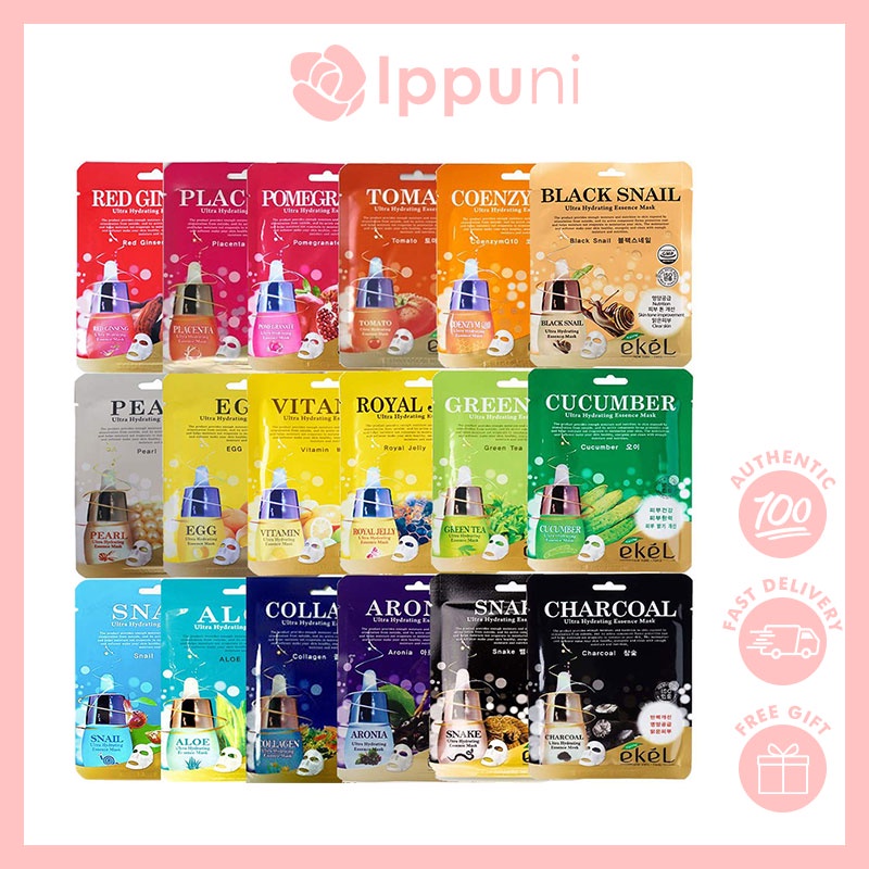 EKEL Ultra Hydrating Essence Mask (25 Types) | Shopee Malaysia