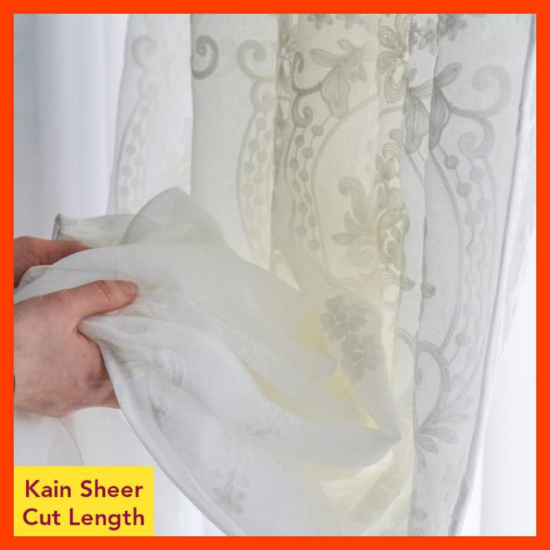 Langsir #langsir sliding door# READY STOCK Kain Poliester Langsir Nipis ...