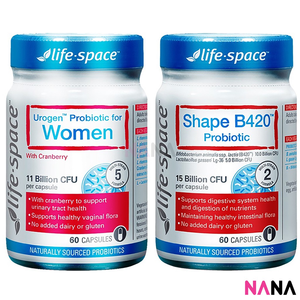 Life Space Women's Health Duo Pack: Shape B420 Probiotic 60 Capsules ...