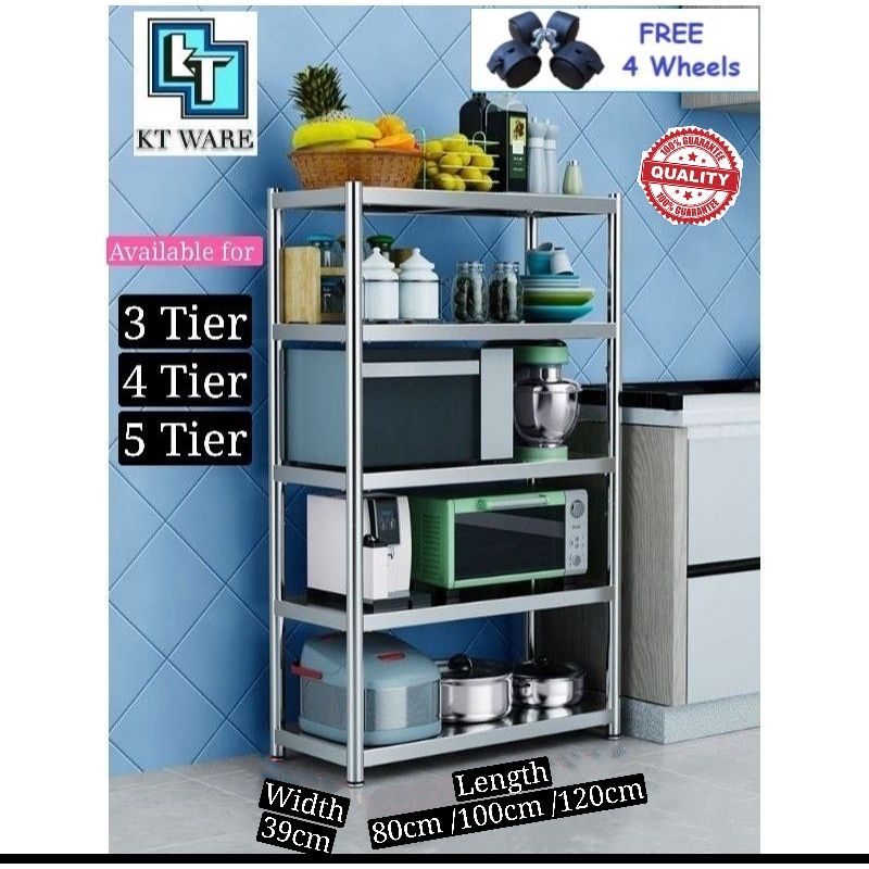 KT WARE Stainless Steel Multilayer Racks / Kitchen Shelves / Pots ...