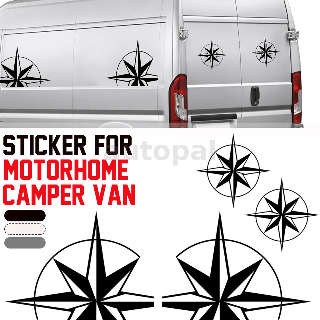 4X Body Sticker Decal Graphic Large Compass For Car Motorhome Camper ...