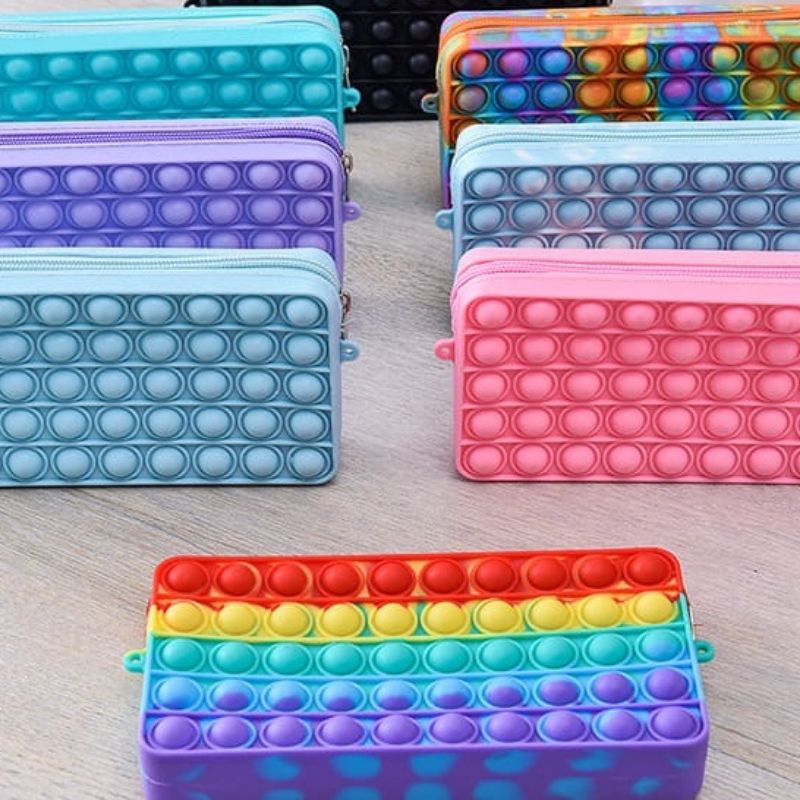 Pop It Pencil Box (Pencil Case) Kotak Pensel Pop It Push Bubble Fidget ...