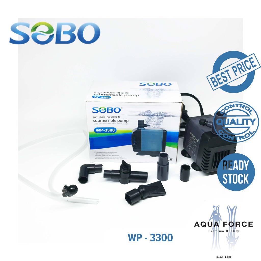 Sobo submersible pump wp 3300/ water pump - @ aquaponic @ fountain pond ...