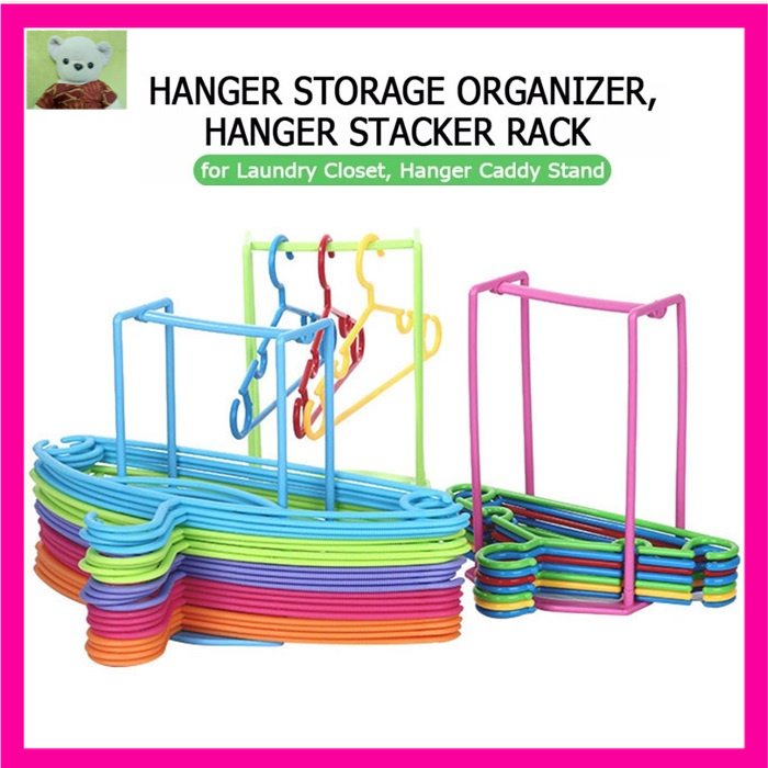 Hanger Storage Organizer Hanger Holder,Hanger Stacker Rack for Laundry ...