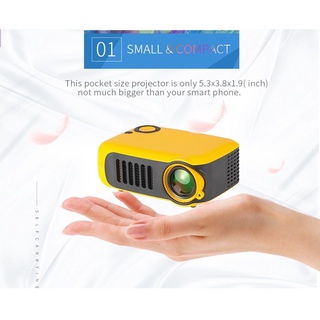 A2000 Mini Portable Projector 4K HD LED Beamer 1080P Android WIFI LED ...