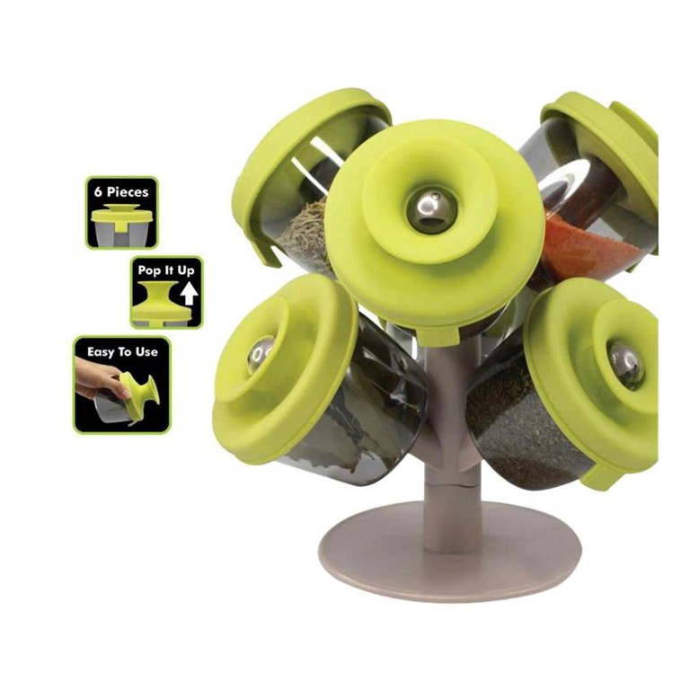 6 pcs Pop Up Spice and Tree Stand Herb Portable & Foldable Dispenser ...