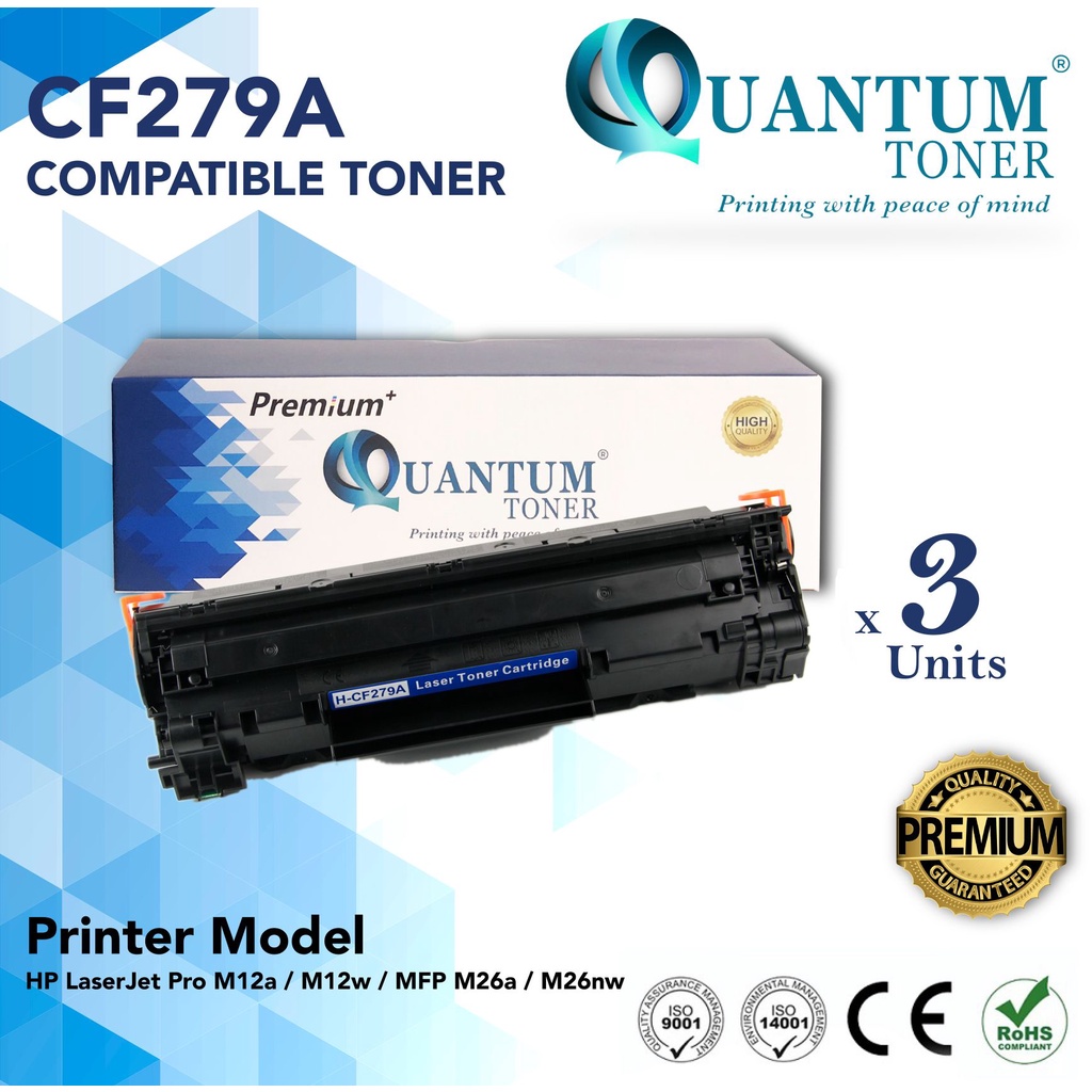 3x Compatible Toner CF279A 79A Black Cartridge for HP LaserJet Pro MFP ...
