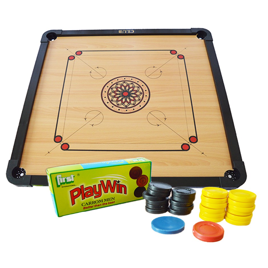 Standard Size (82cm x 82cm) Carrom Board Set With Carrom Men & Stricker ...