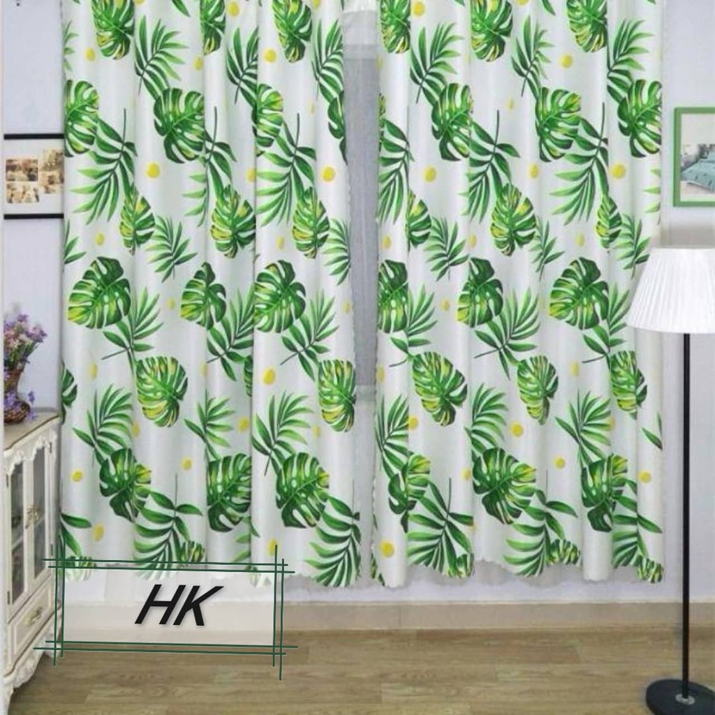 Langsir VIRAL!! MURAH!! Corak Hijau Kuning (HK) | Shopee Malaysia