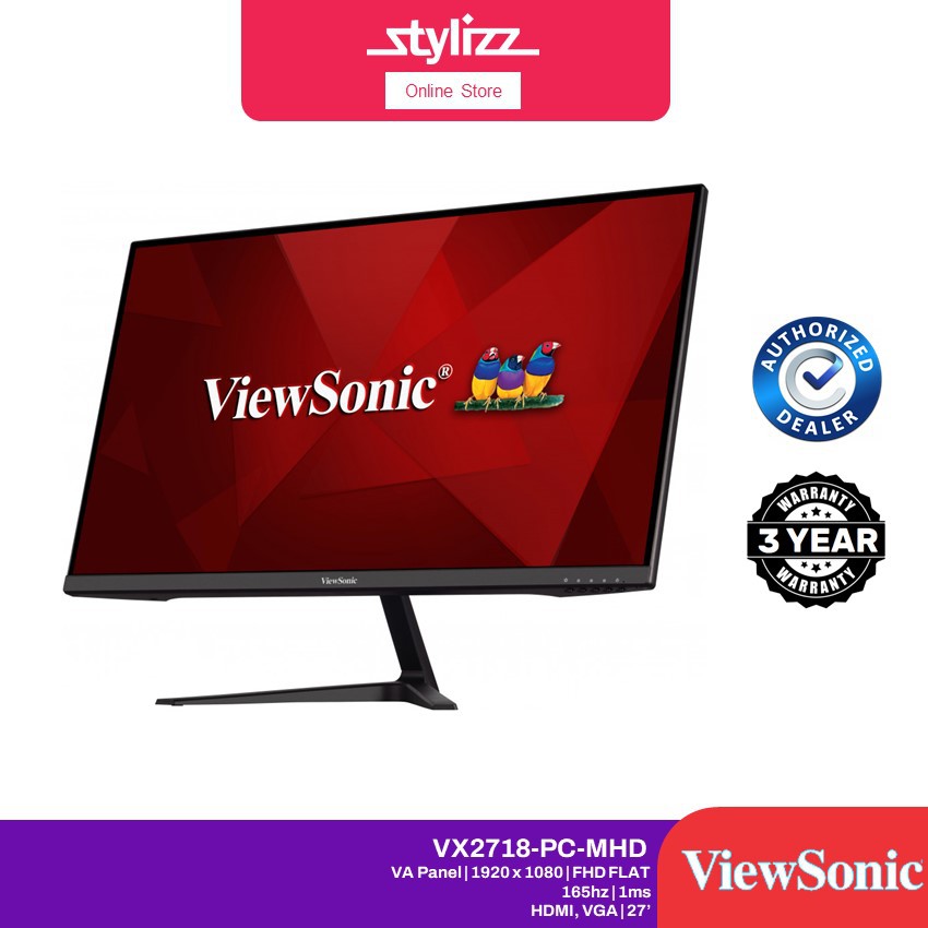 VIEWSONIC VX2718-PC-MHD 27" FHD 165Hz,1500R CURVED / FLAT GAMING ...
