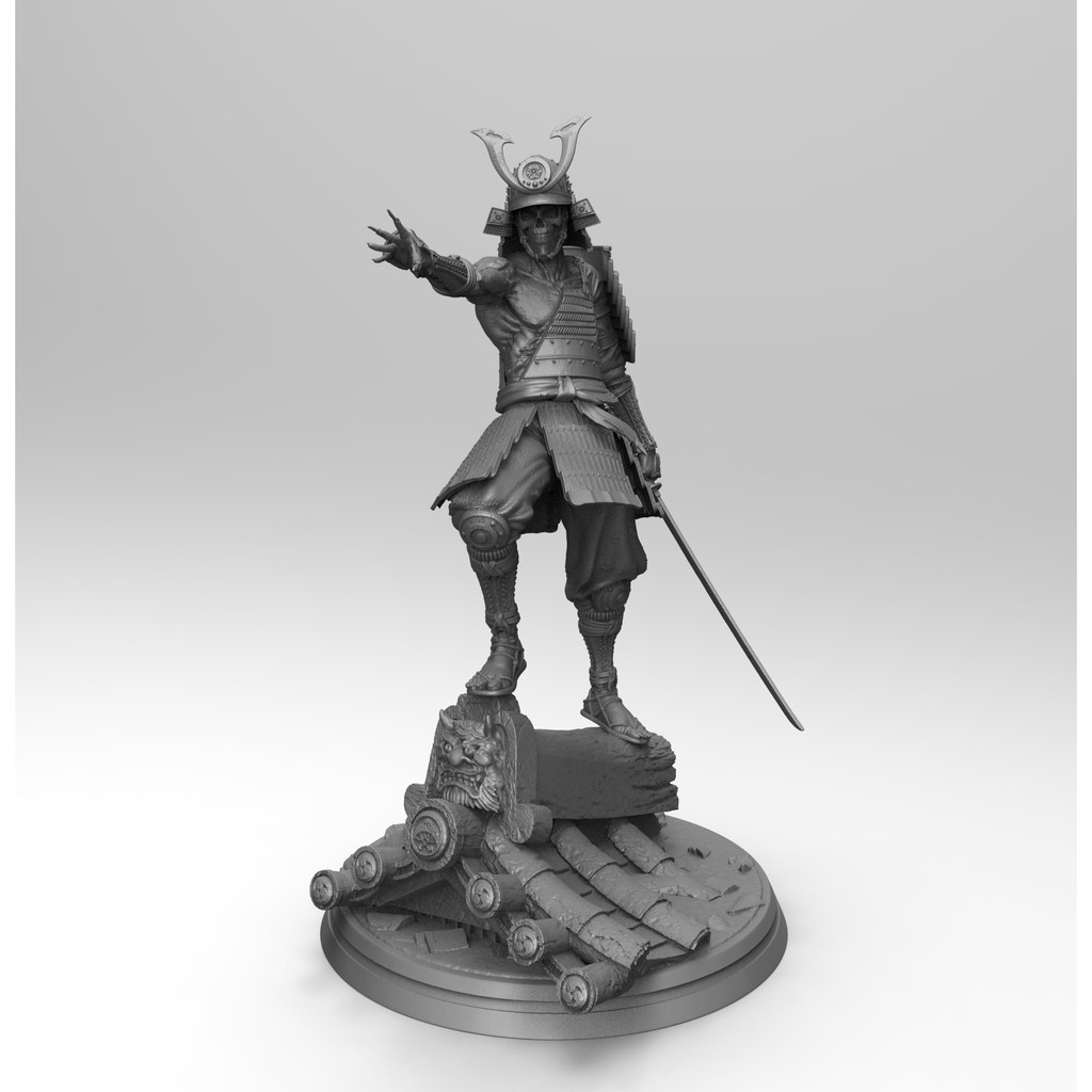 S023 - Samurai character design, The Zombie Samurai, STL 3D Model ...