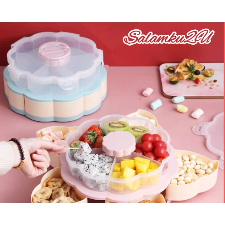 BEKAS KUIH RAYA 2 TINGKAT / DOUBLE LAYER CANDY BOX CHERRY BLOSSOM ...