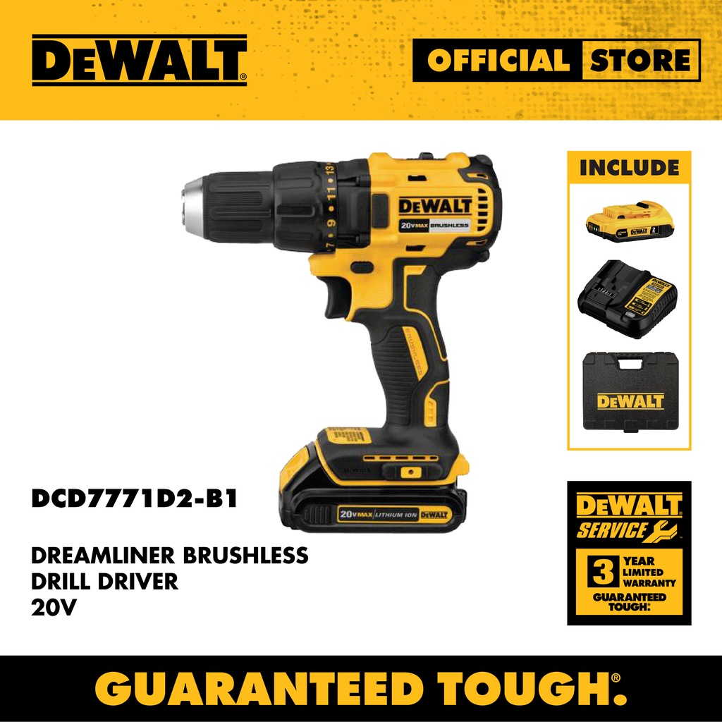 DEWALT DCD7771D2-B1 Dreamliner Brushless Drill Driver 20V | Shopee Malaysia