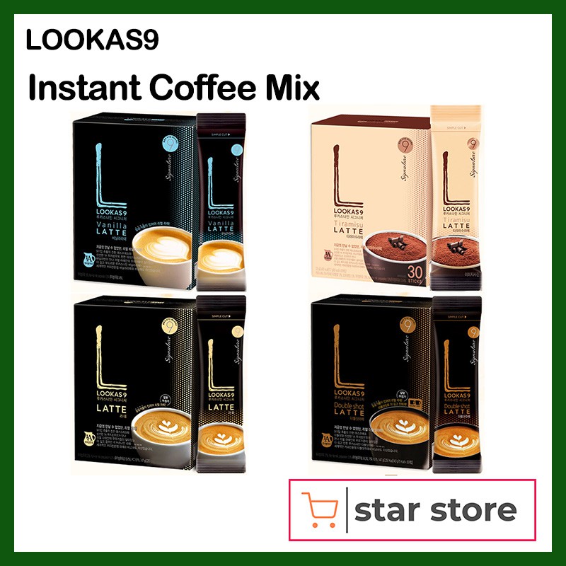 [LOOKAS 9]Korea instant coffee Mix Lookas9 Latte 30T (Signature, Double ...