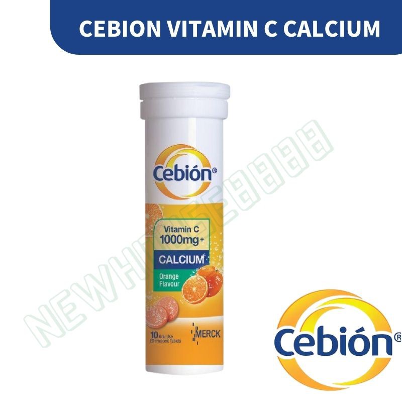 ***Cebion Vitamin C 1000mg with Calcium Effervescent (Orange Flavor) 10 ...