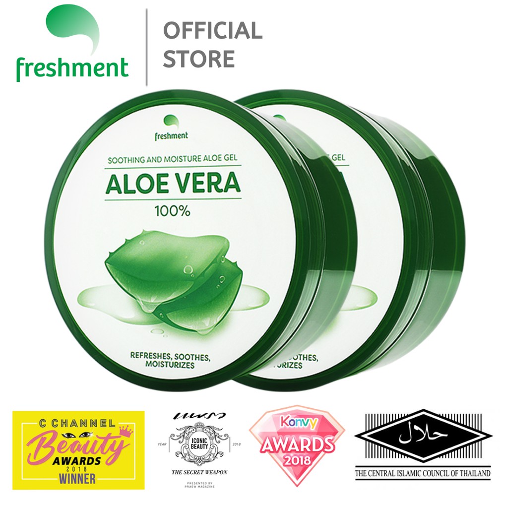 300ml (TWIN PACK) Freshment Soothing & Moisture 100% Aloe Vera Gel ...