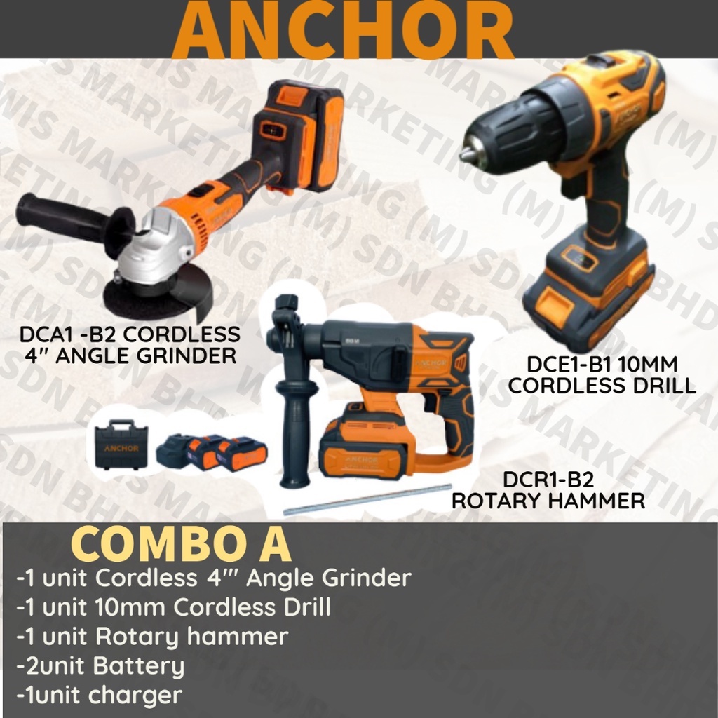 ANCHOR|| ANGLE GRINDER || CORDLESS DRILL || ROTARY HAMMER || IMPACT ...