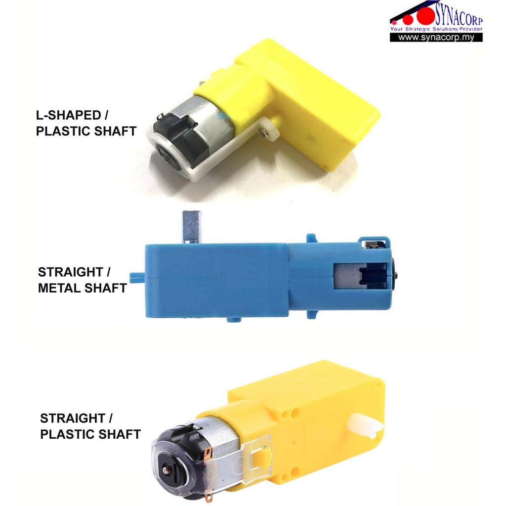 TT Motor - Metal / Plastic Shaft DC 3-6V 110RPM 200RPM | Shopee Malaysia
