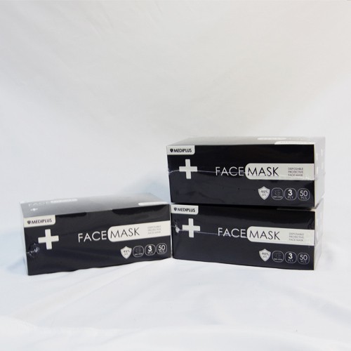 Mediplus Face Mask | PREMIUM BLACK Mask | 50pcs | Shopee Malaysia