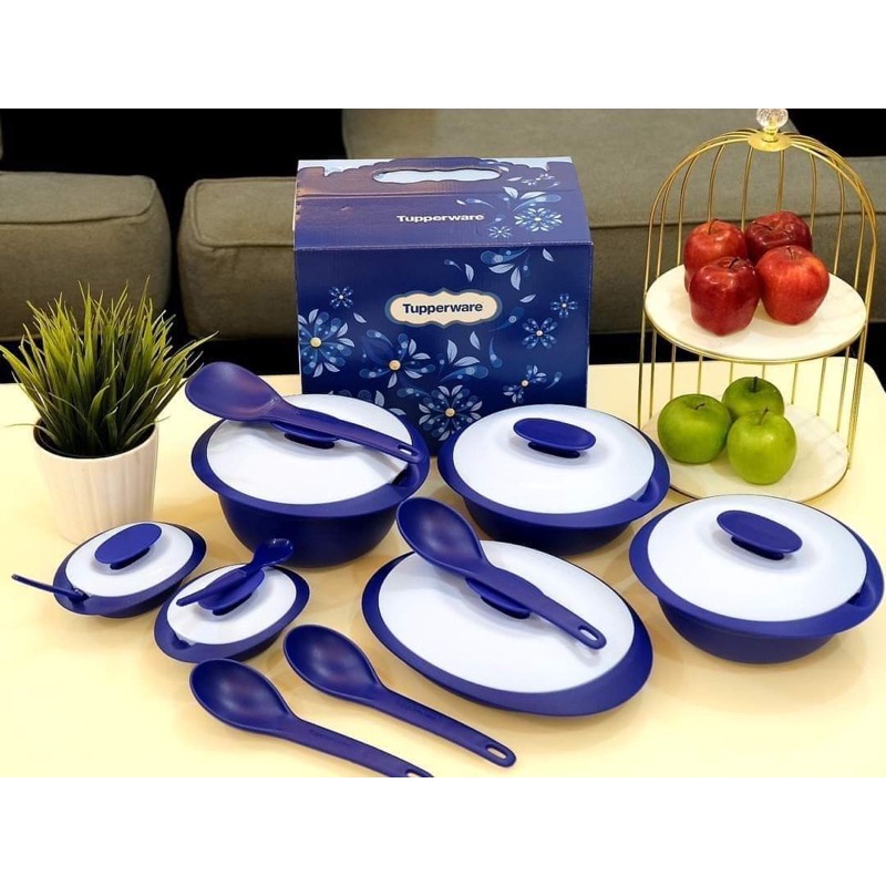 Petit Serving Set Tupperware Royale Blue | Shopee Malaysia