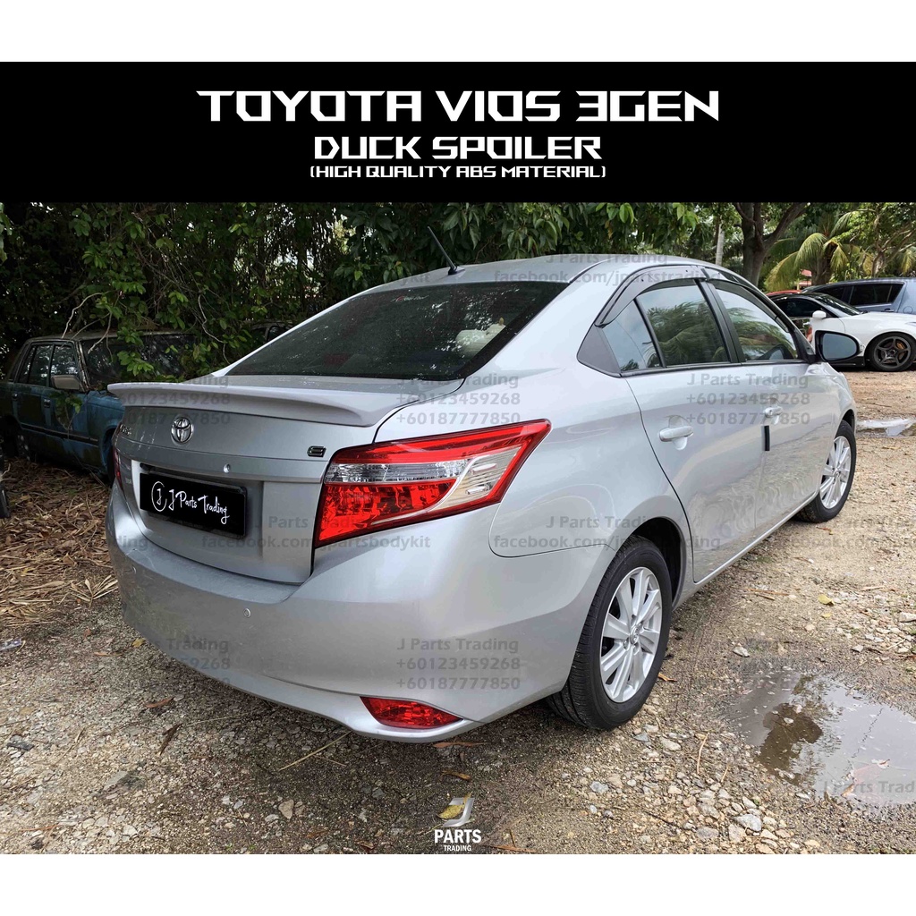 Toyota Vios Spoiler Third Generation 3rd Gen Ducktail Duck Tail Spoiler ...