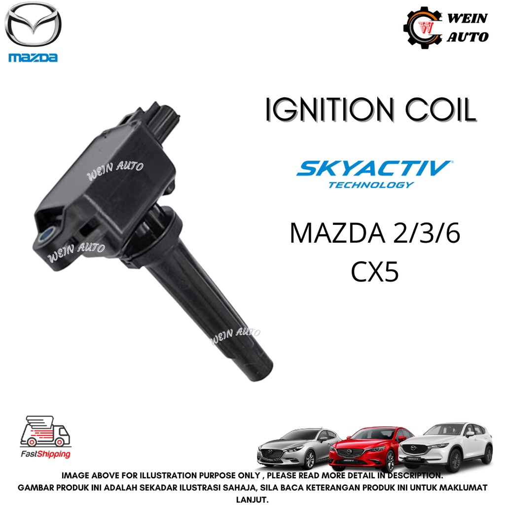 MAZDA GENUINE PARTS IGNITION COIL 4 PIN SKYACTIV MAZDA 3 , 6 , CX5 ...