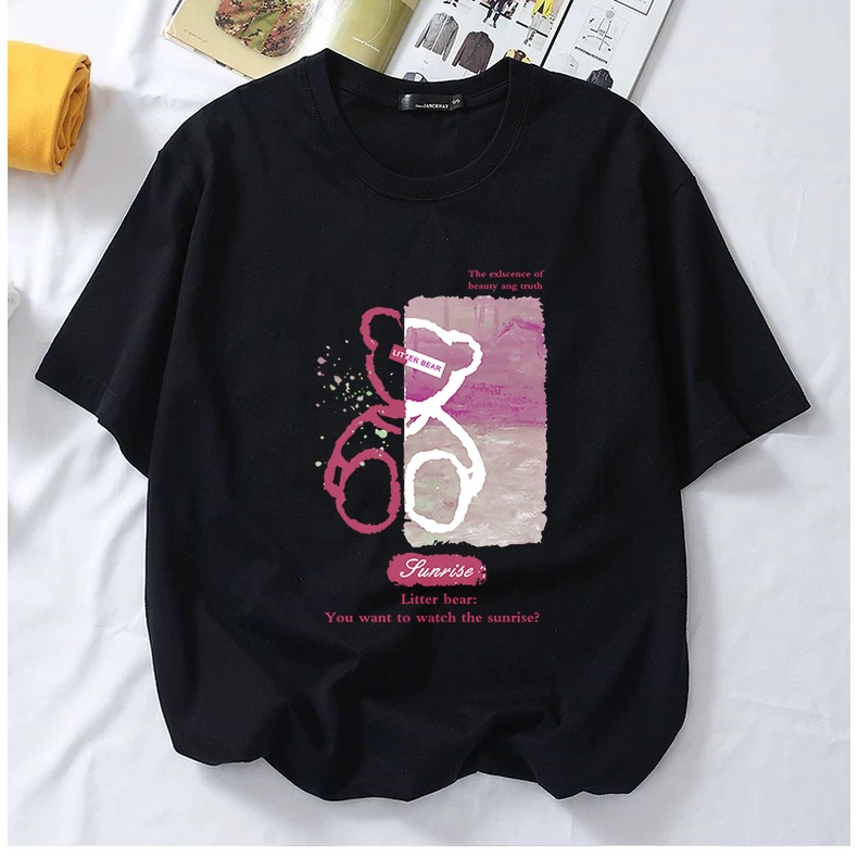 pink teddy bear swag street wear ADULT T-SHIRT COTTON BAJU WANITA/WOMEN ...