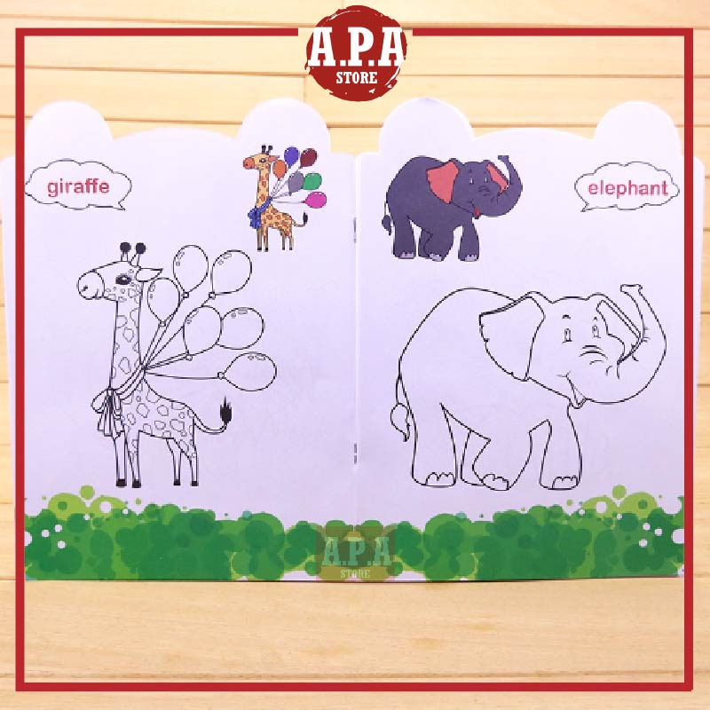 APA Colouring Book Buku Mewarna Kids Coloring 16 Pages Animal Sea ...
