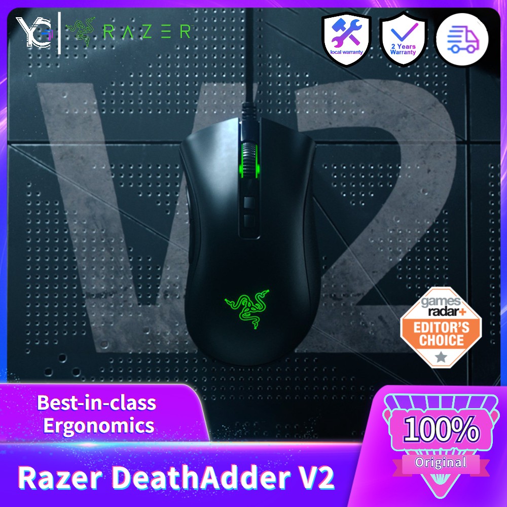 Razer deathadder v2 wired gaming mouse rgb mice 20000dpi 8 buttons ...