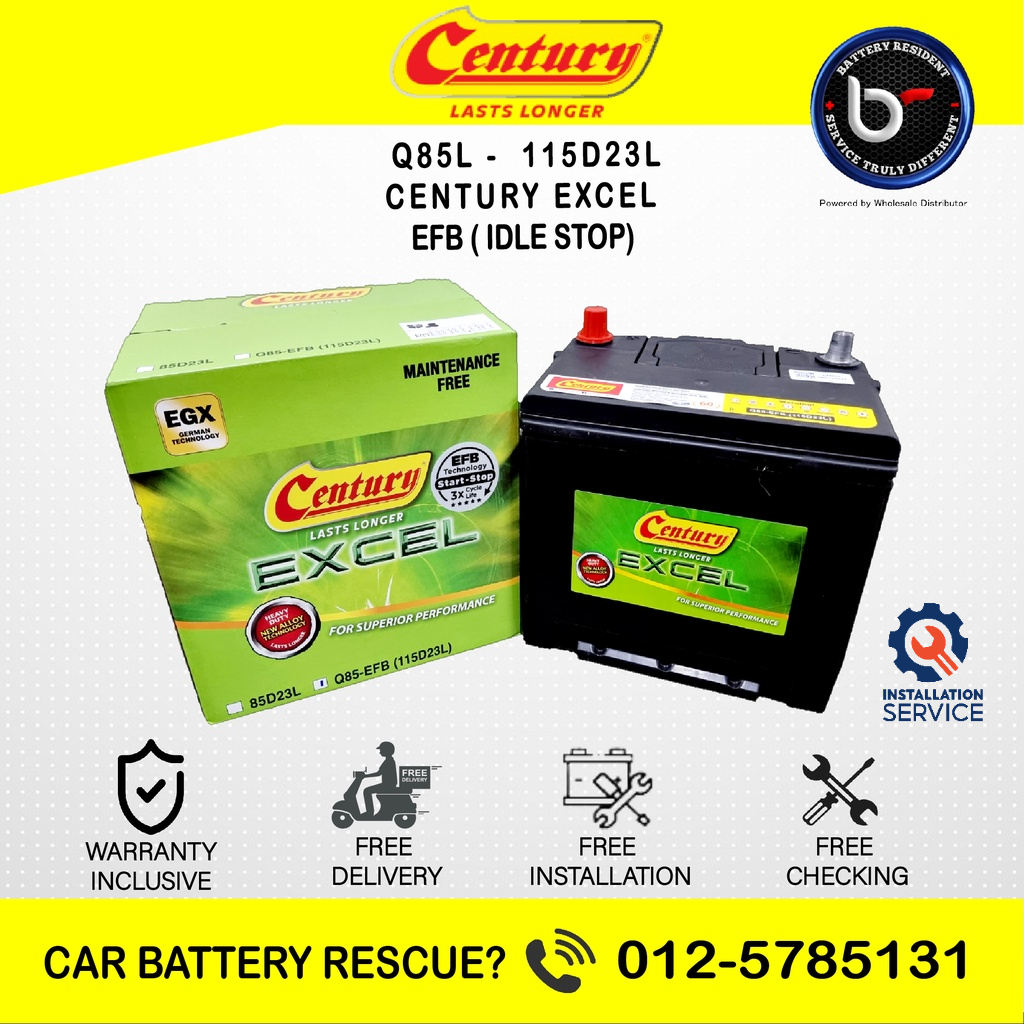 [ Installation Provided ] Q85 115D23L | Century Excel EFB Dynamic | Start & Stop Engine (Idle ...