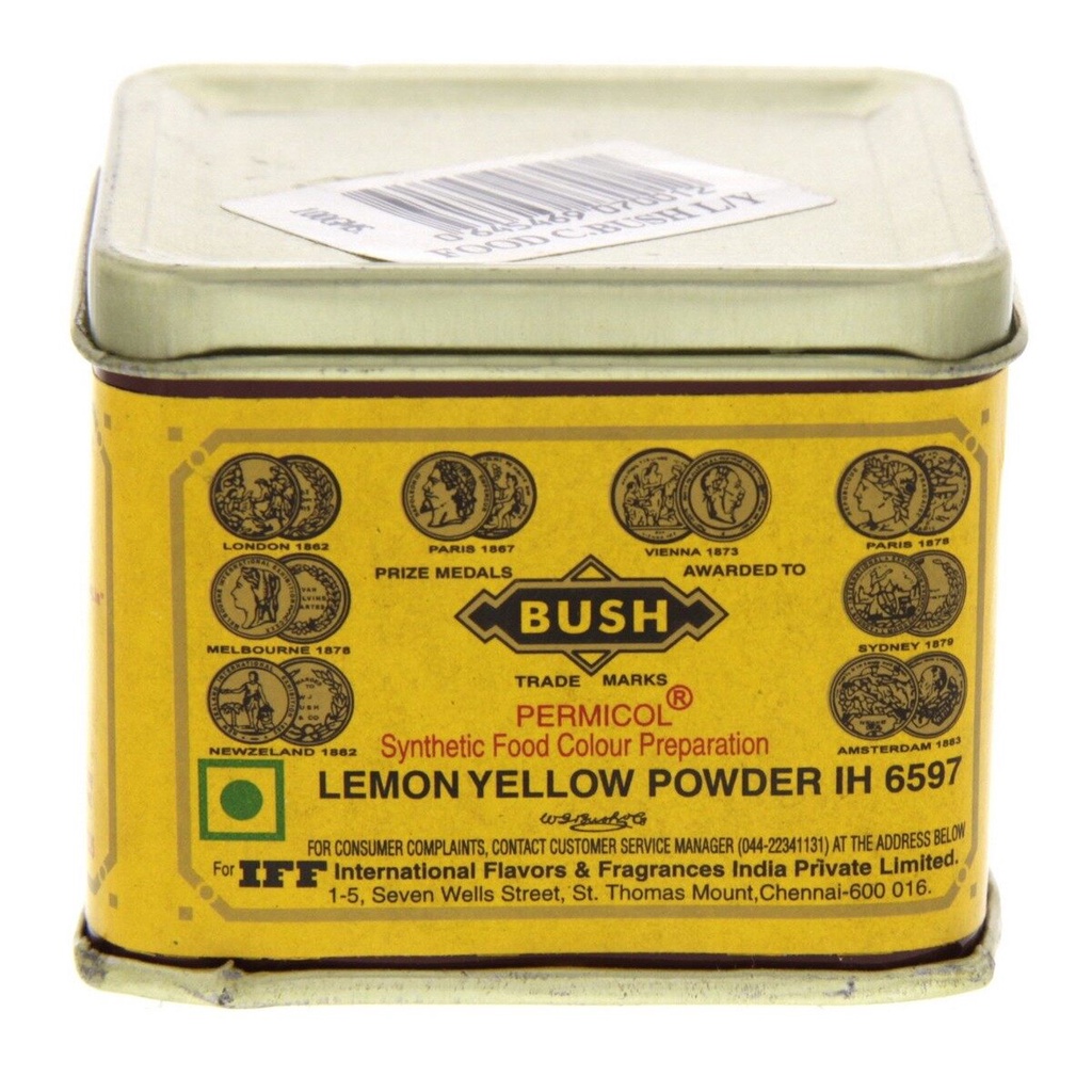 Bush Food Color Powder / Pewarna Makanan / Lemon Yellow - 100g | Shopee ...