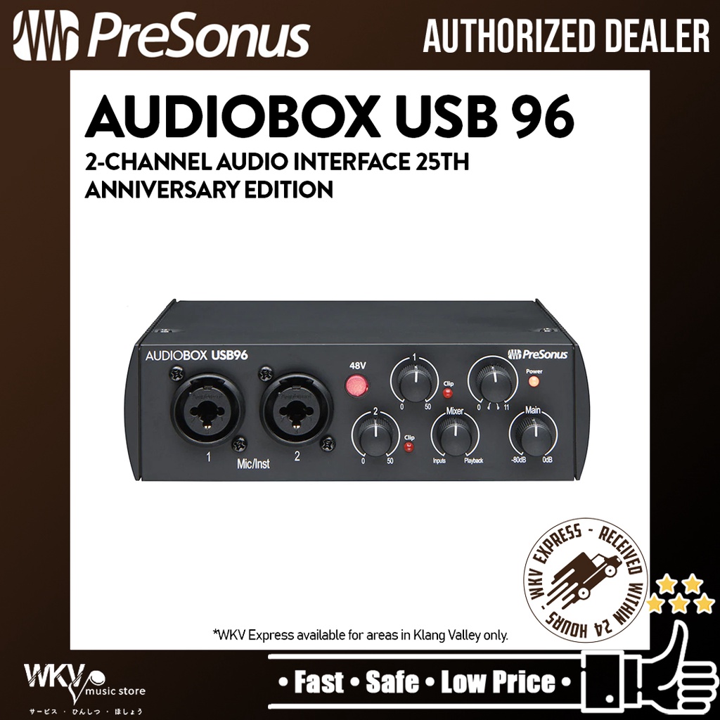 PreSonus AudioBox USB 96 Audio Interface - 25th Anniversary Edition ...
